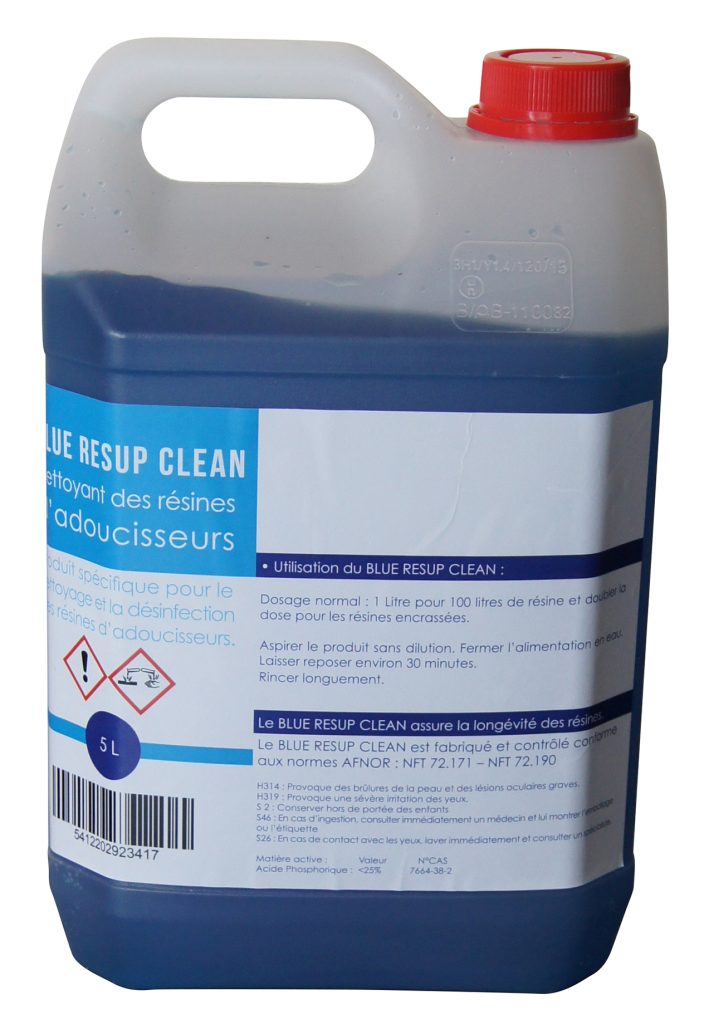 Blue résup clean - entretien des résines d'adoucisseur - Bidon de 5 ...